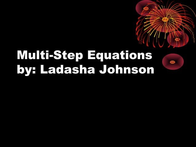 Multi step equations powerpoints | PPT