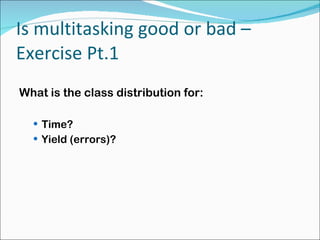 Multitasking - The Good The Bad and The Ugly | PPT
