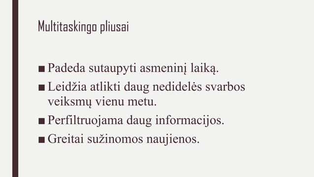 Multitaskingas | PPT