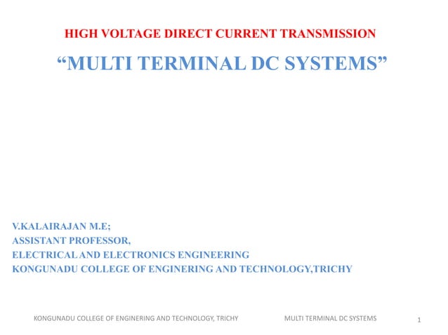 Multi terminal dc systems (mtdc) | PPTX