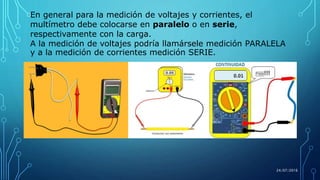 MANEJO DEL MULTÍMETRO | PPTX