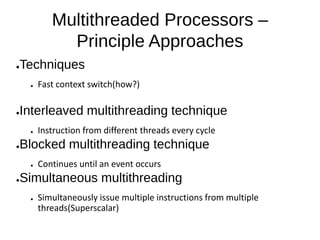Multithreaded processors ppt | PDF
