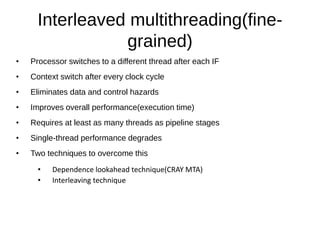 Multithreaded processors ppt | PDF