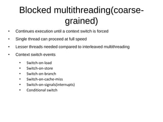 Multithreaded processors ppt | PDF