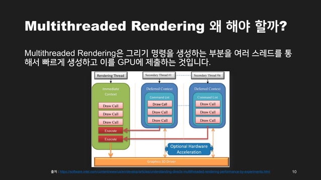 멀티스레드 렌더링 (Multithreaded rendering) | PDF