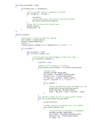 Multithreaded sockets c++11 | PDF | Programming Languages | Computing