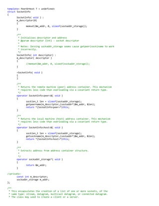 Multithreaded sockets c++11 | PDF | Programming Languages | Computing