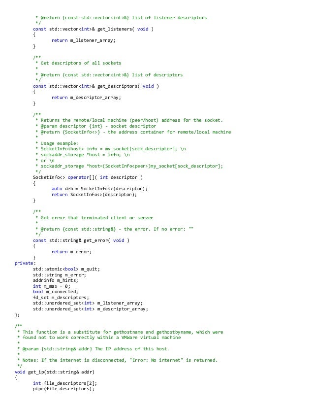 Multithreaded sockets c++11