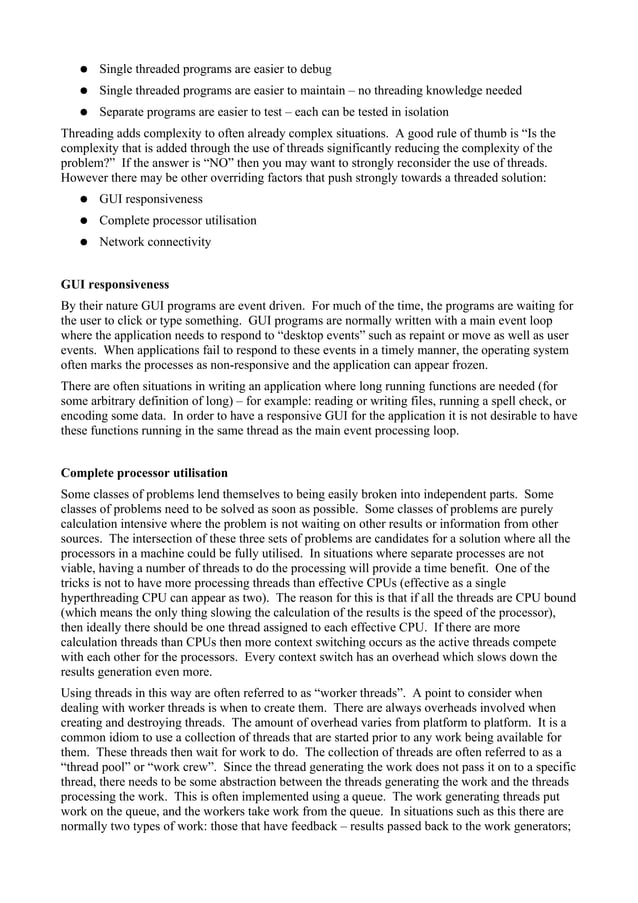 Multithreading 101 | PDF | Operating Systems | Computer Software and ...