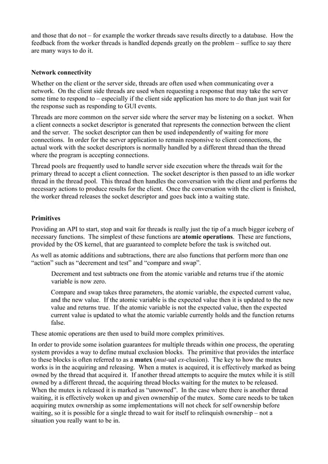 Multithreading 101 | PDF | Operating Systems | Computer Software and ...