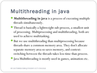 Basic of Multithreading in JAva | PPT