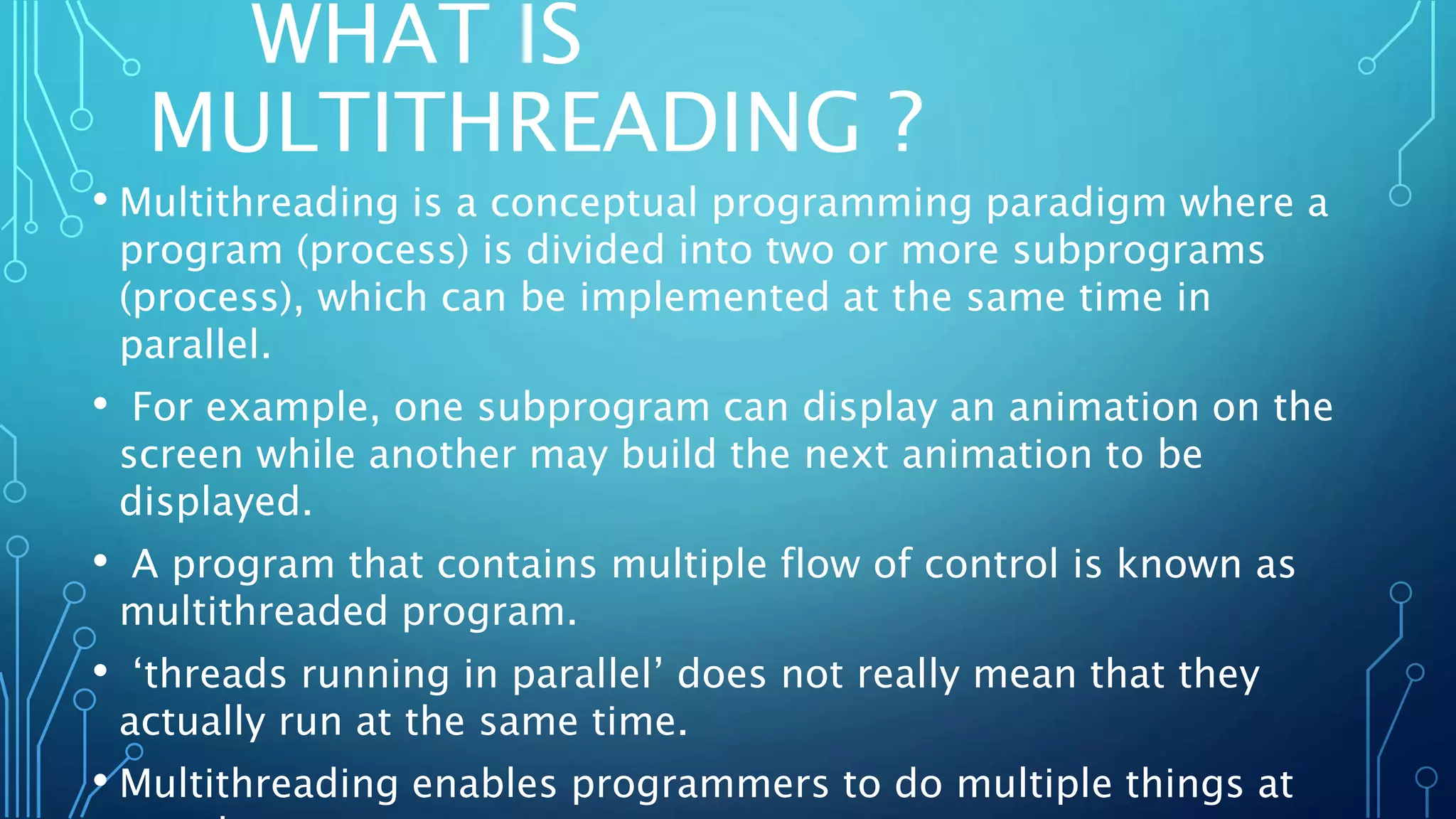 Multi threading | PPTX
