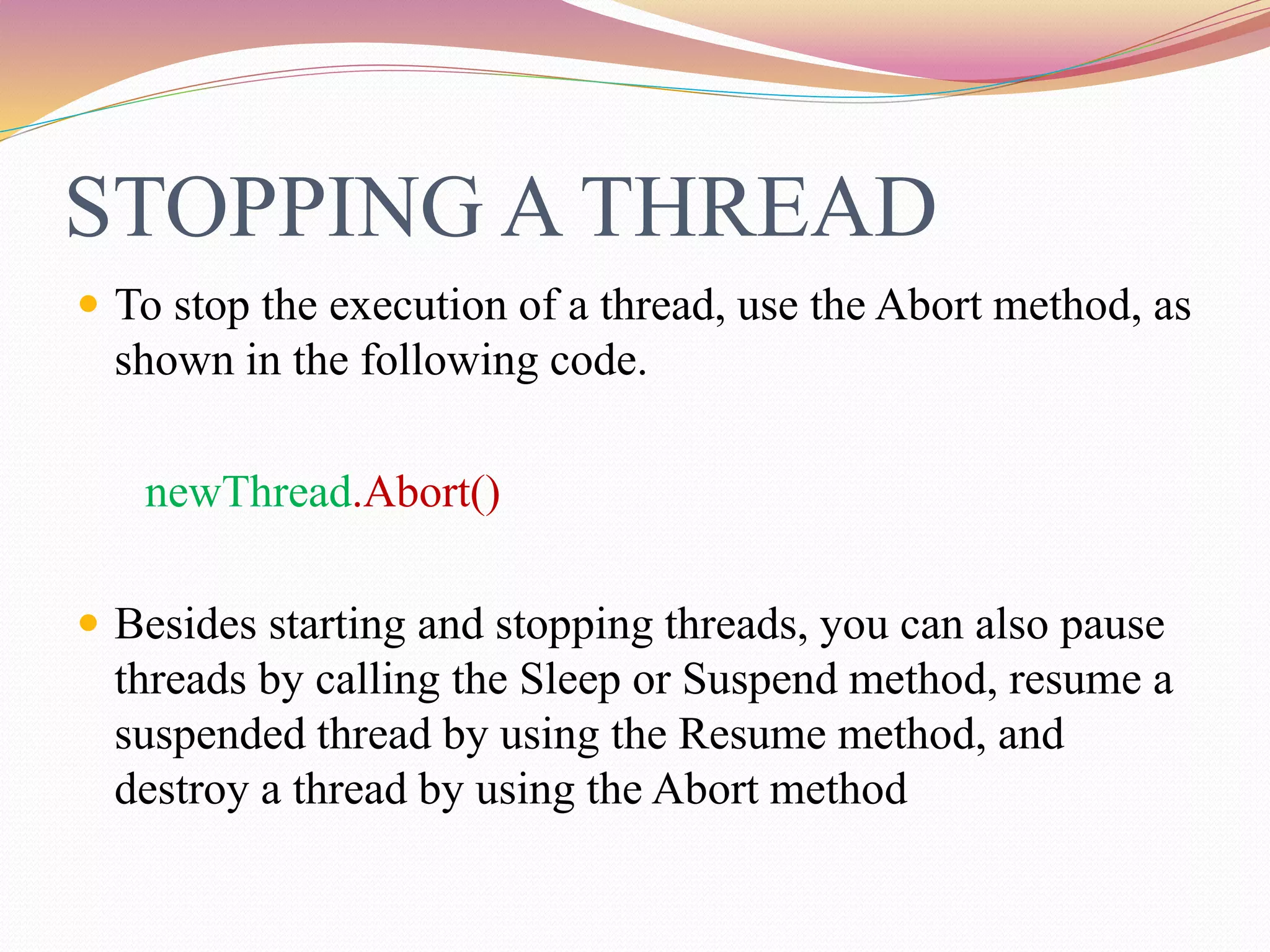 Multithreading | PPTX | Programming Languages | Computing