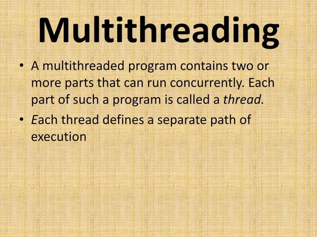 Multithreading | PPTX