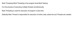 Multi threading | PPT