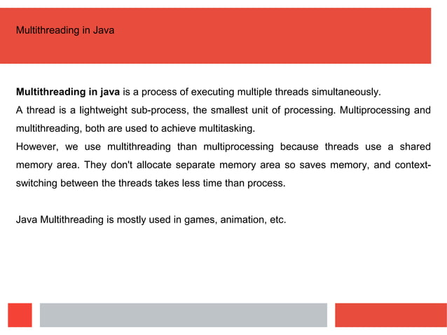 Multithreading in Java Object Oriented Programming language | PPT Multithreading in Java Object Oriented Programming language | PPT