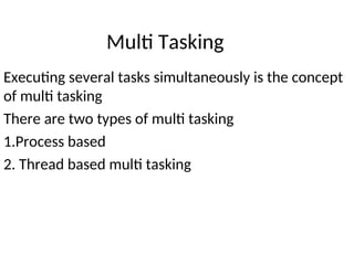 multhi threading concept in oops through java | PPT