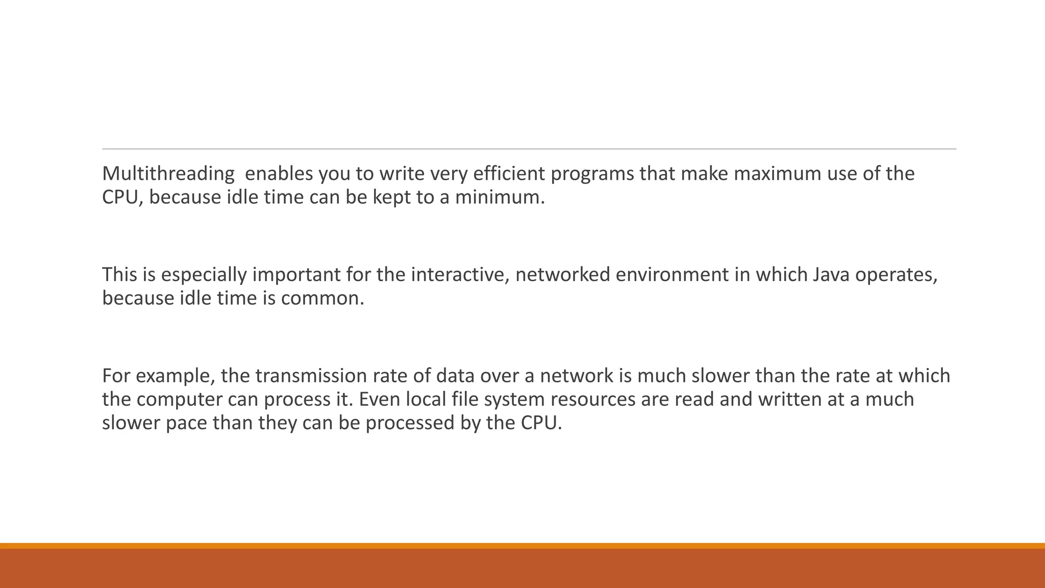 Multithreading in java | PPTX | Operating Systems | Computer Software and Applications