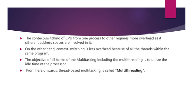Multithreading in java | PPT