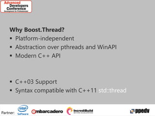 Multithreading with Boost Thread and Intel TBB | PPT