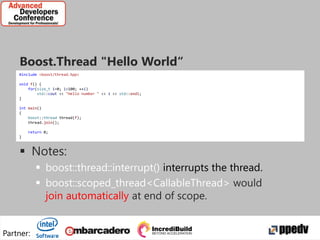 Multithreading with Boost Thread and Intel TBB | PPTX