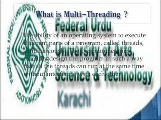 multi-threading | PPT