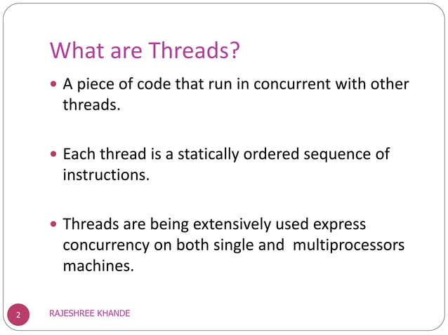 Java Multi-threading programming | PPSX