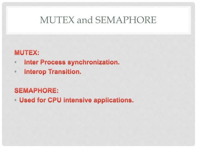 C Multi Threading Pptx Operating Systems Computer Software And