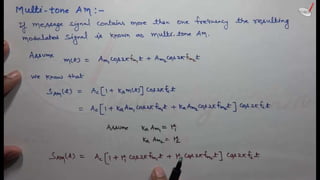 Multi tone am | Communication Systems | PPTX