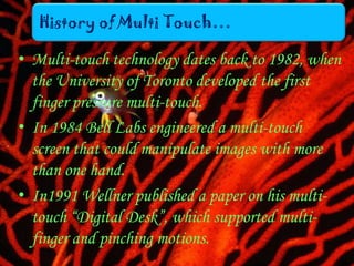 Multi touch | PPT | Free Download