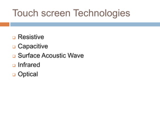 Multi touch interaction | PPTX