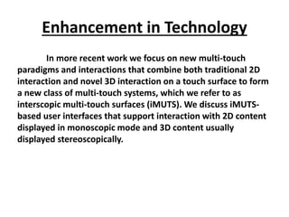 Multitouch Interaction | PPTX