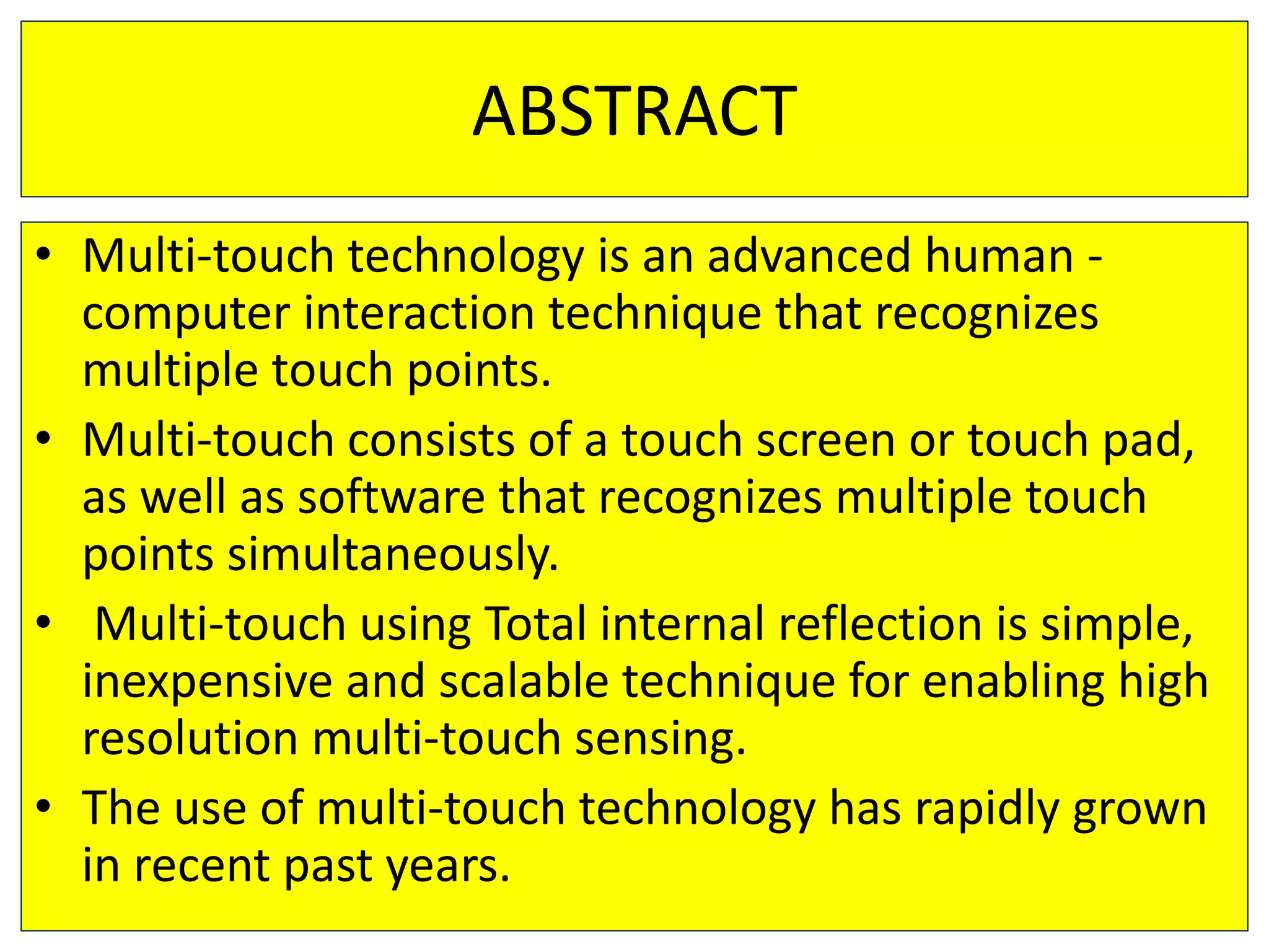 Multi touch technology | PPTX