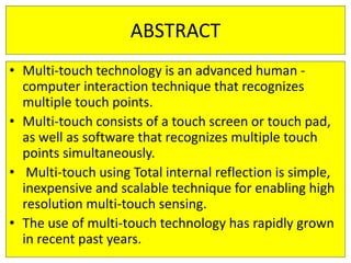 Multi touch technology | PPTX