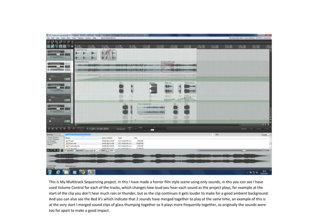 Multitrack sequencing | DOCX | Audio Production | Content Production