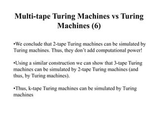 Turing Machine and Multiple Turing Machine | PPT