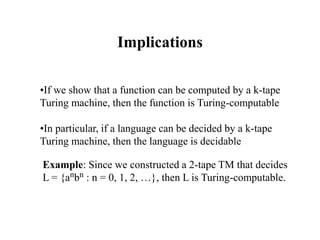 Turing Machine and Multiple Turing Machine | PPT