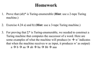 Turing Machine and Multiple Turing Machine | PPT