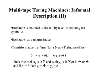 Turing Machine and Multiple Turing Machine | PPT