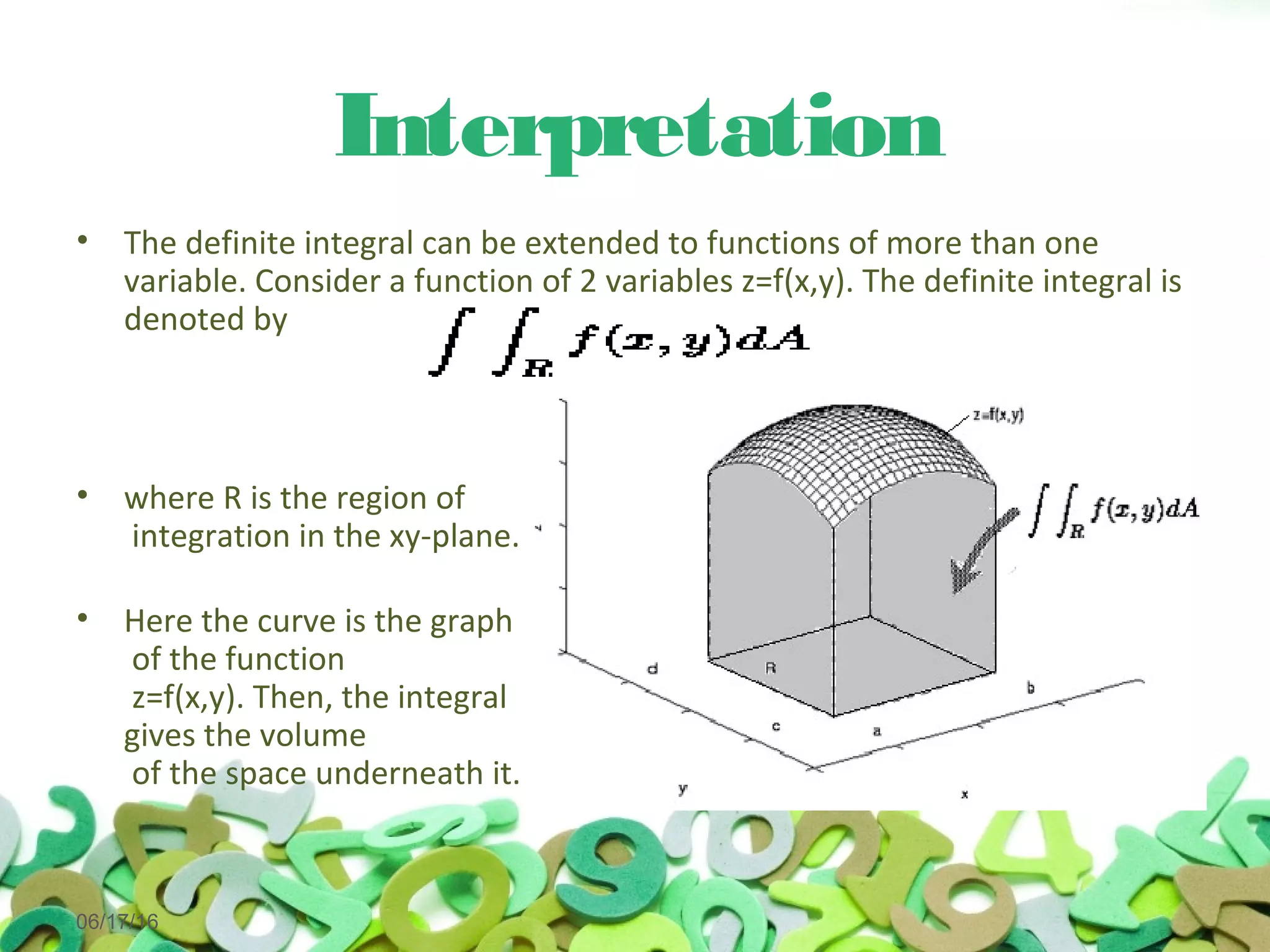 Multi variable integral | PPT | Physics | Science