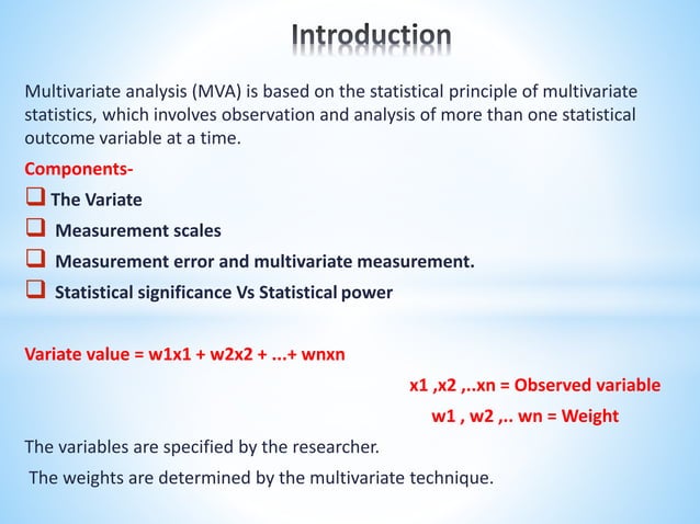 Multivariate analysis | PPTX | Physics | Science
