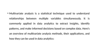 Multivariate analysis.pptx27288sjhshshshshjsjs | PPTX