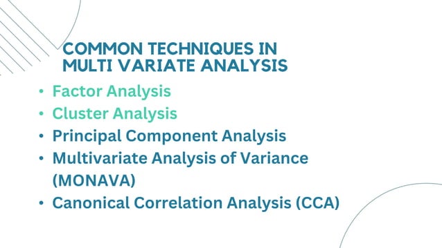 Multivariate analysis variable presentation | PPT
