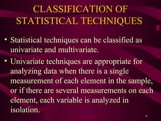 Multivariate Analysis Techniques | PPT