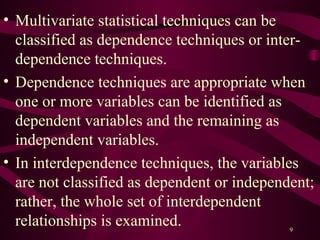 Multivariate Analysis Techniques | PPT