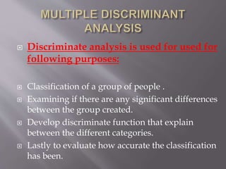 Multivariate analysis | PPTX