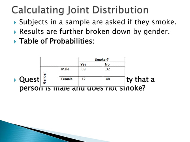 Multivariate and Conditional Distribution | PPT