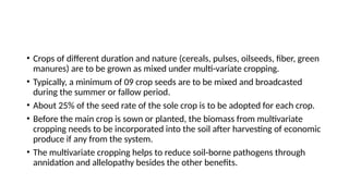 different types of cropping in natural farming | PPTX