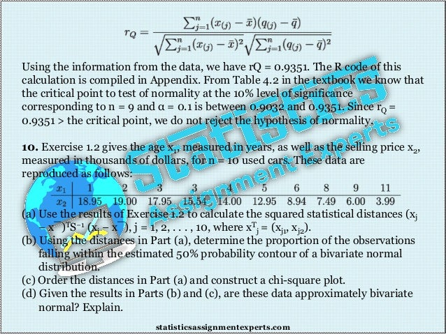 Multivariate Methods Assignment Help | PPTX