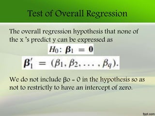 Multivariate reg analysis | PPTX